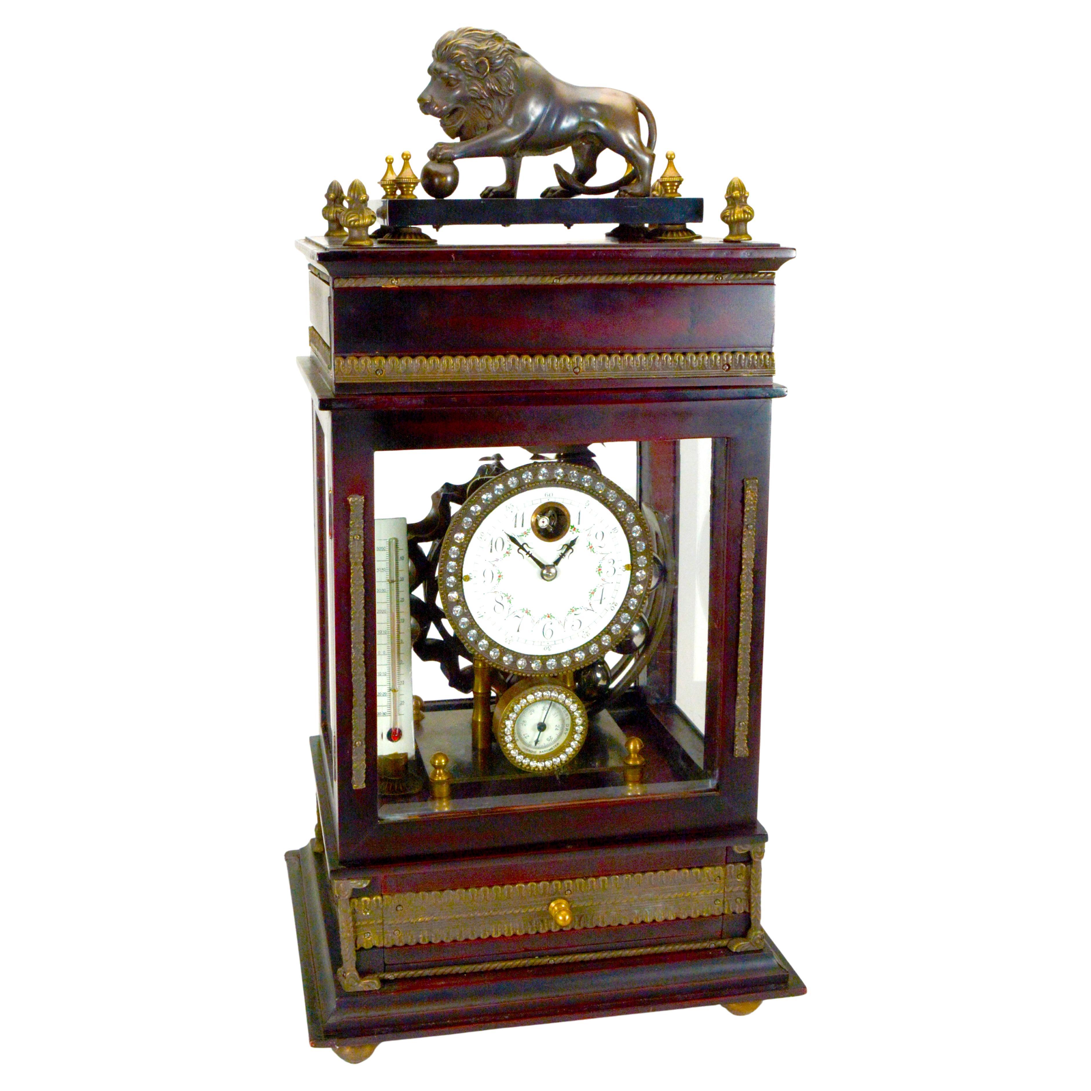 Mystery Briggs Rotary Conical Pendulum Glass Dome Flying Ball Clock at ...