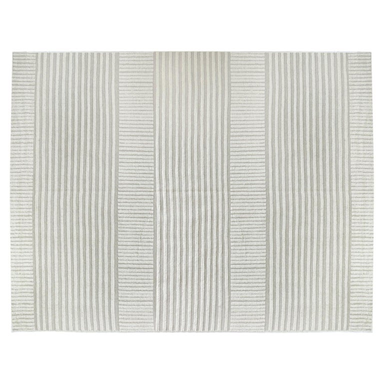 Mystique Collection Brown and Cream Wool Area Rug For Sale at 1stDibs