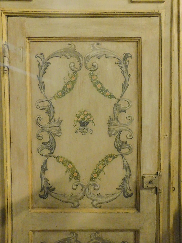 N.2 Antiques Yellow Beige Lacquered Wood Doors Framed Completed, 1700 ...