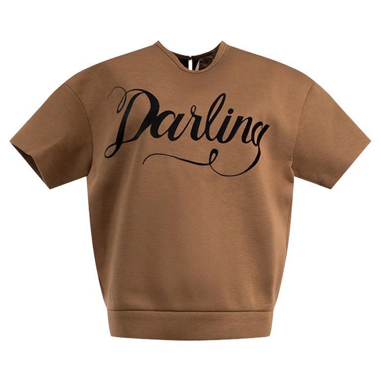 N°21 Women's Brown 'Darling' Print T-shirt For Sale at 1stDibs