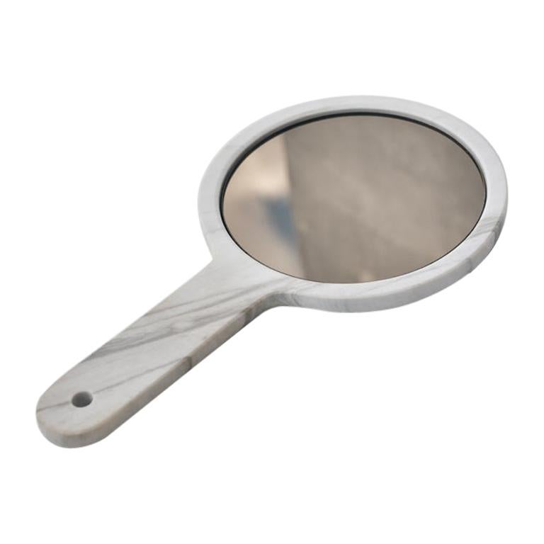 A French Talosel Hand Mirror with Glass Inlay by Line Vautrin For Sale ...