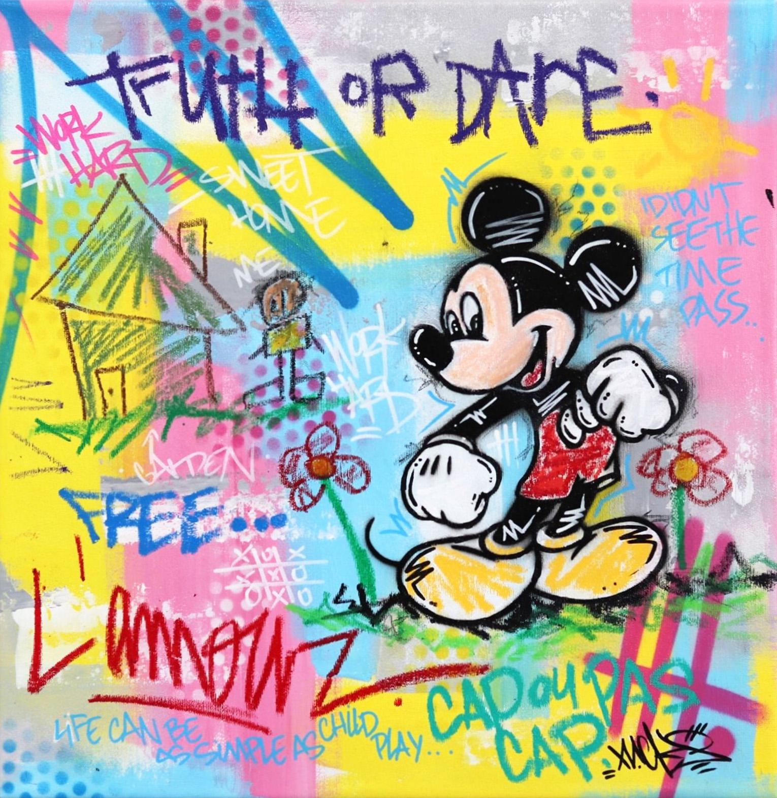 Naguy Claude - Nice Day - Original Pop Art Painting with Cartoon and ...