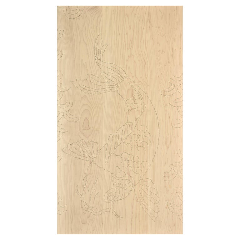 Nail Inlay Wall Piece No. 21 'Glow in the Dark Koi' For Sale at 1stDibs
