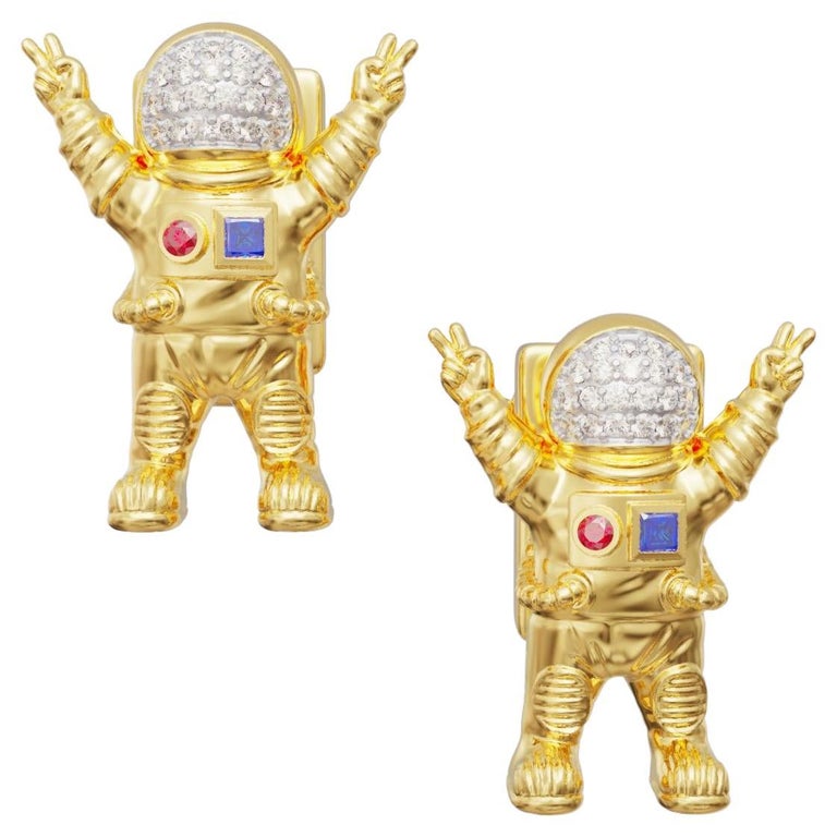 Naimah Major Tom Astronaut only Earrings For Sale at 1stDibs