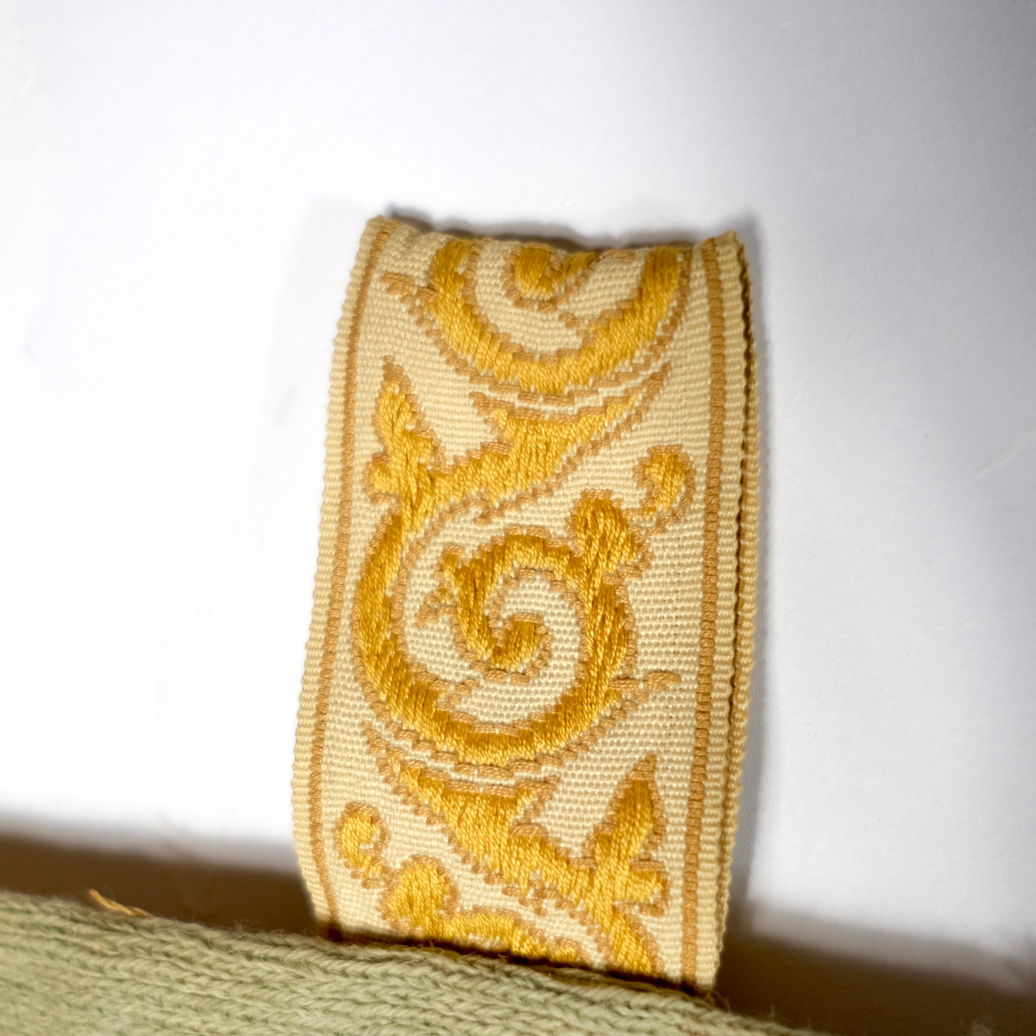 Naive art style silk chain stitch tapestry, 1920-1940, France For Sale ...