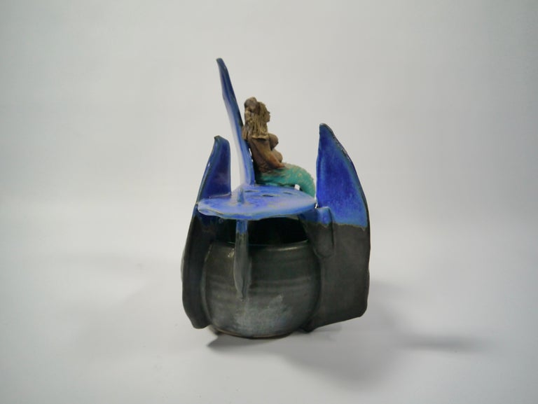 Naive Ceramic Mermaid Sculpture / Vase by Rein Follestad, Norway, 1990s ...