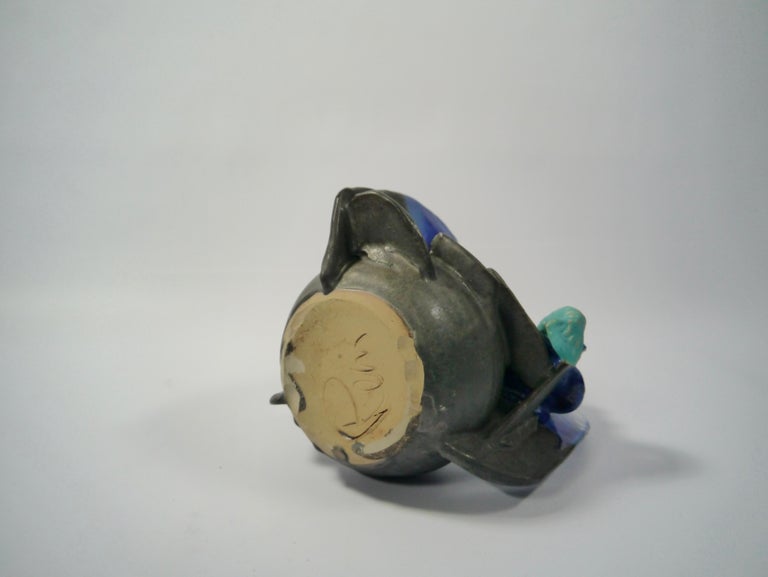 Naive Ceramic Mermaid Sculpture / Vase by Rein Follestad, Norway, 1990s ...