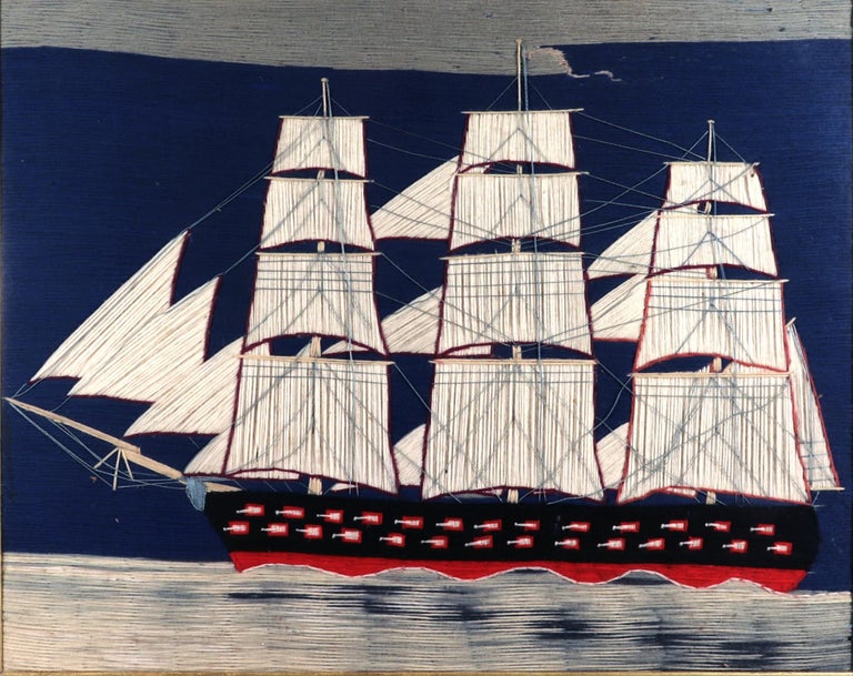 Naive Folky Sailor's Woolwork Woolie For Sale at 1stDibs