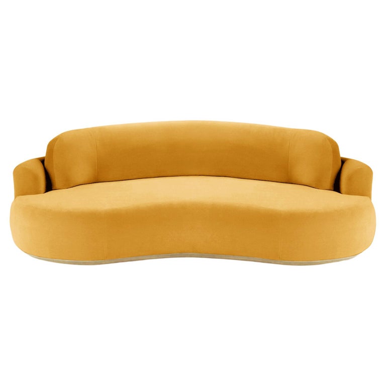 Naked Round Sofa, Small with Natural Oak and Corn For Sale at 1stDibs