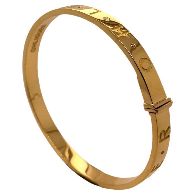 Namesake Gold cuff bracelet / bangle 18k with diamonds For Sale at 1stDibs