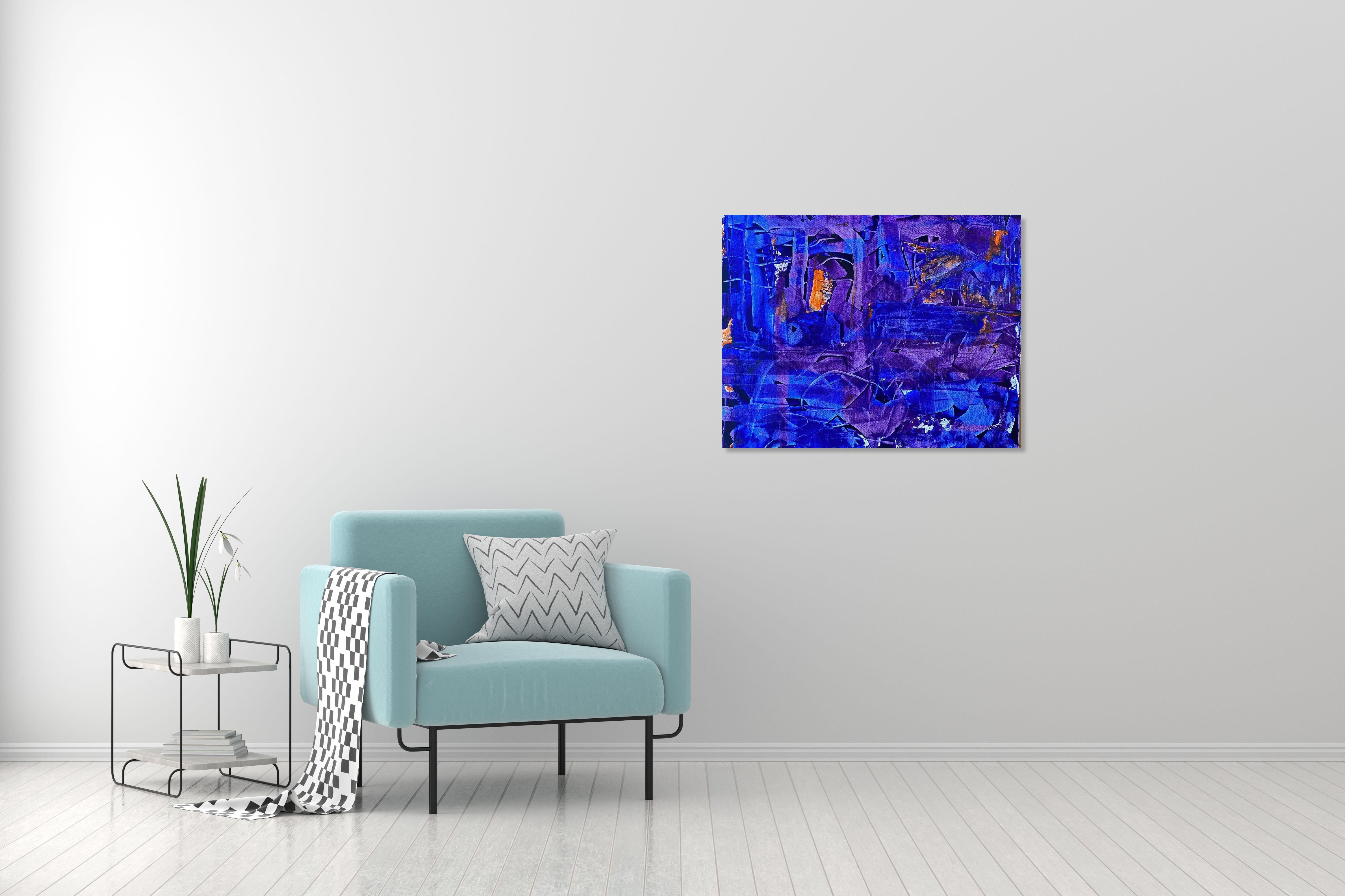 Nan Van Ryzin - "Underwater World" Contemporary Abstract Oil On Canvas by Nan For Sale at ...
