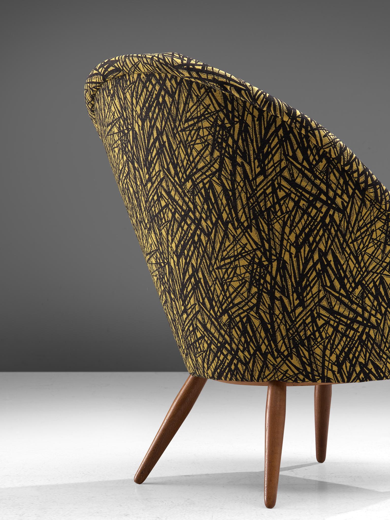 Nana Ditzel 'Oda' Lounge Chair in Original Upholstery For Sale at 1stDibs