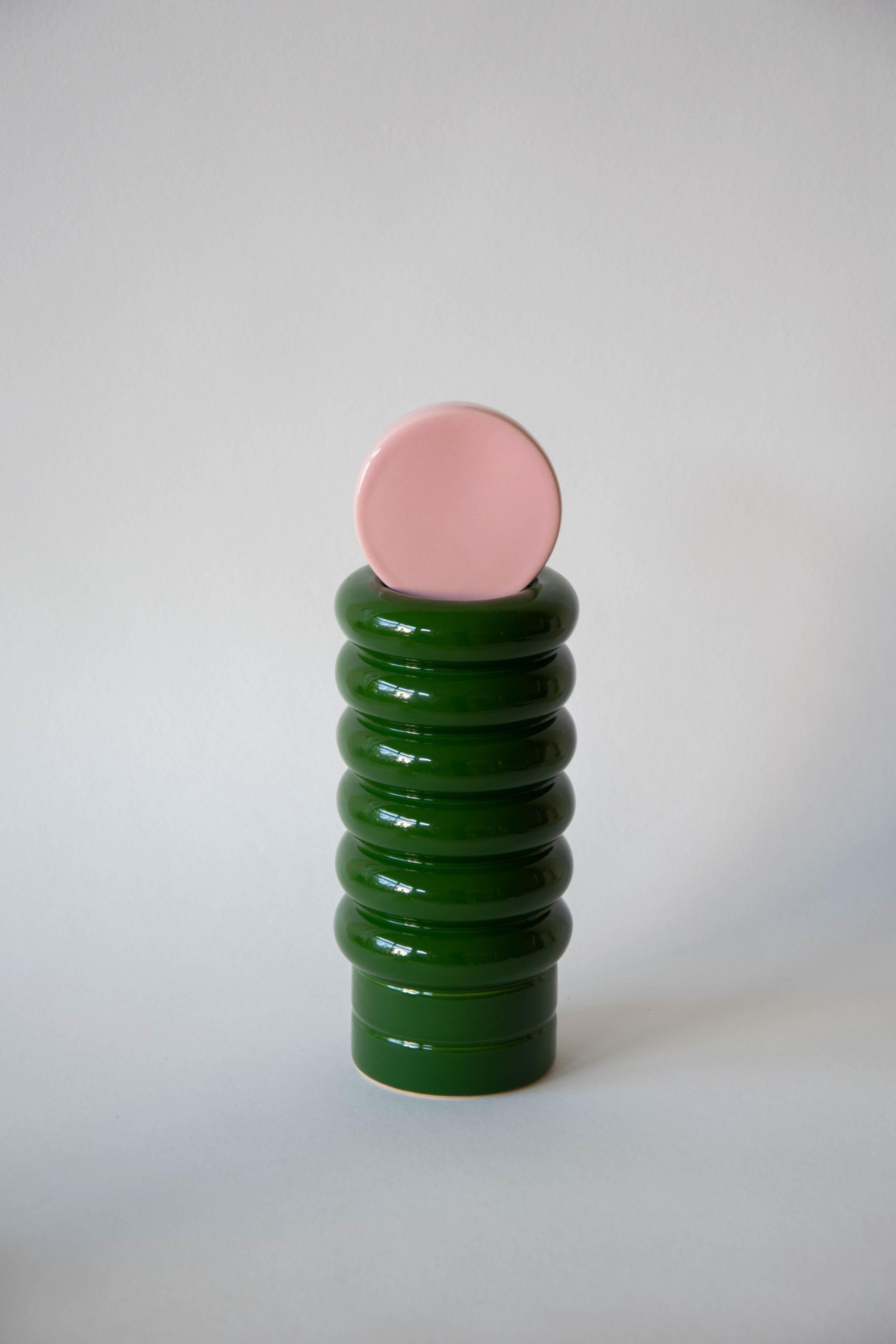 Nana / Moss Blue Vase by Malwina Konopacka For Sale at 1stDibs