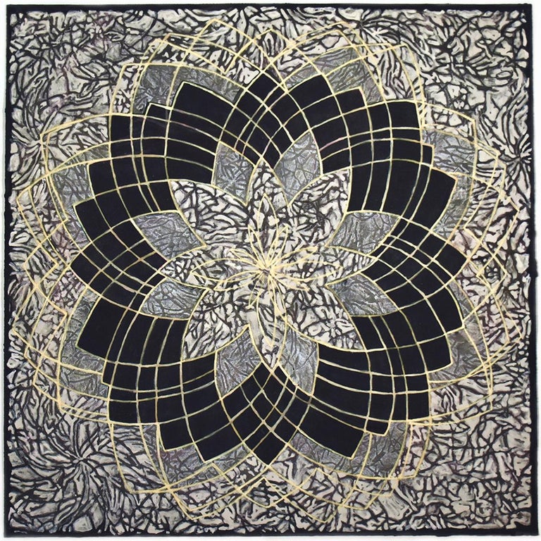 Nancy Agati - Francesca 5: abstract painting w/ handmade natural ...