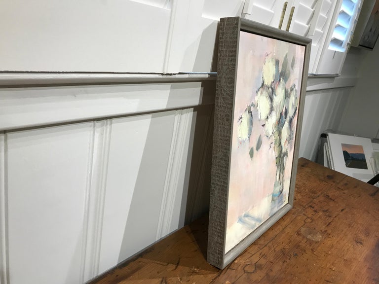 Nancy Franke - Ivory Roses, Nancy Franke Framed 2018 Impressionist Oil ...