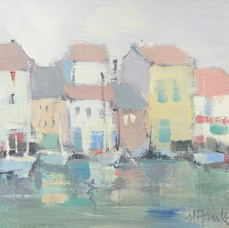 Nancy Franke - Lunch in Cassis, Petite Square Framed Impressionist ...