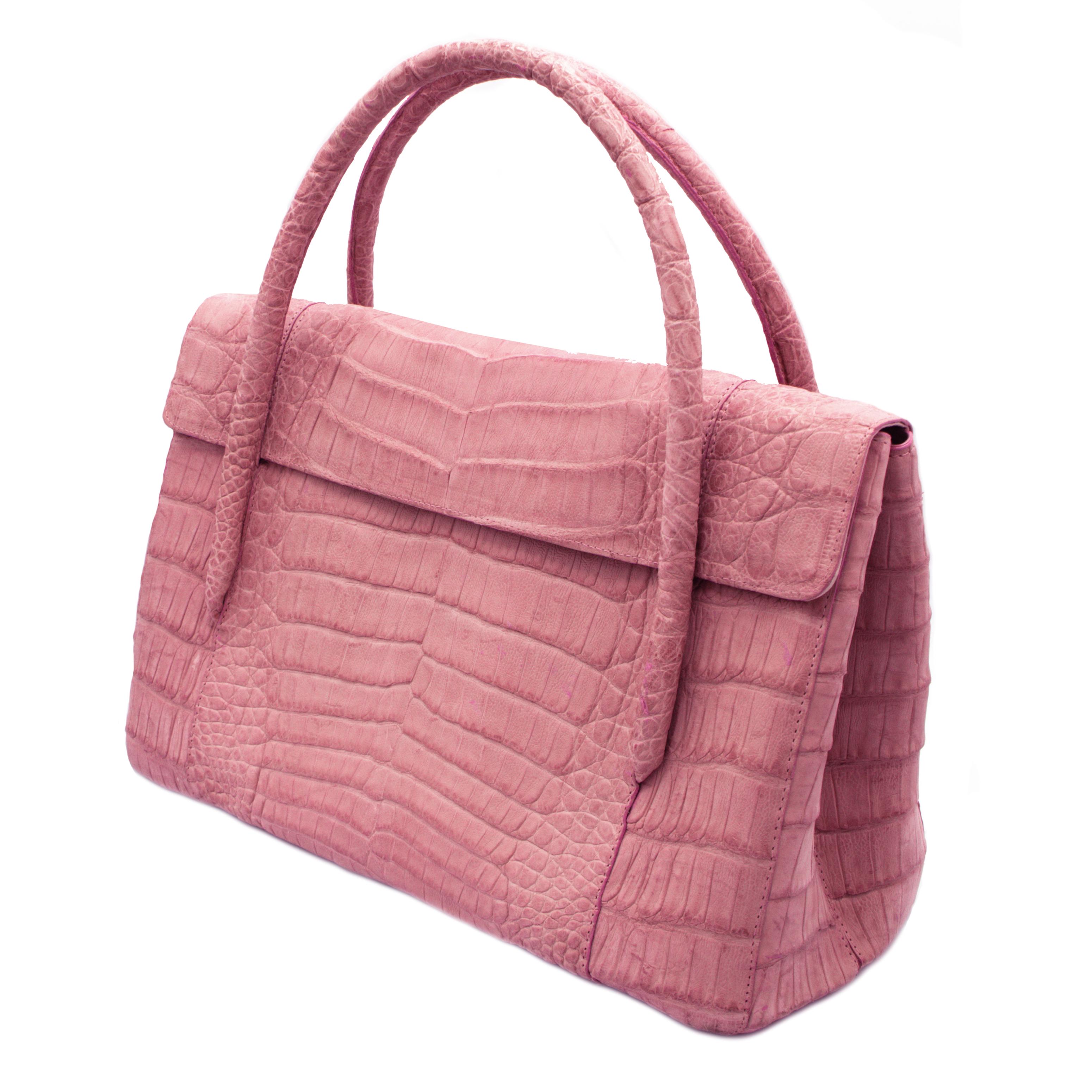 Nancy Gonzalez Colombian Genuine Crocodile Hot Pink Handbag at 1stDibs ...