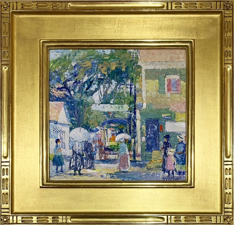 Nancy Maybin Ferguson - Market Day, American Impressionist Street Scene ...