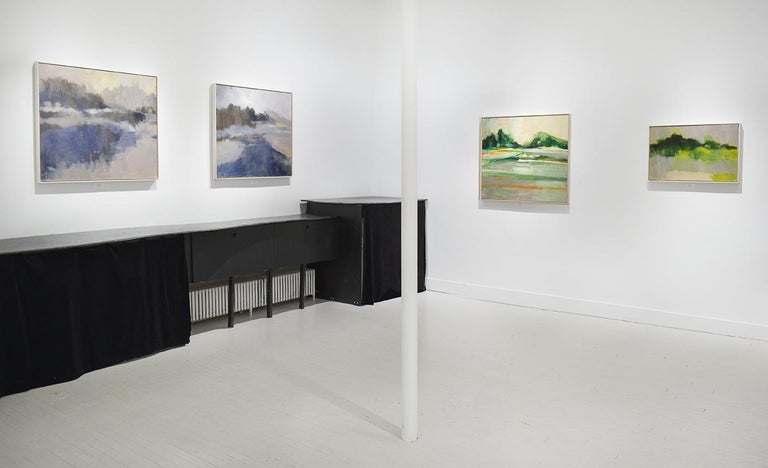 Nancy Rutter - Silver Marsh (Contemporary Abstracted Landscape Painting ...