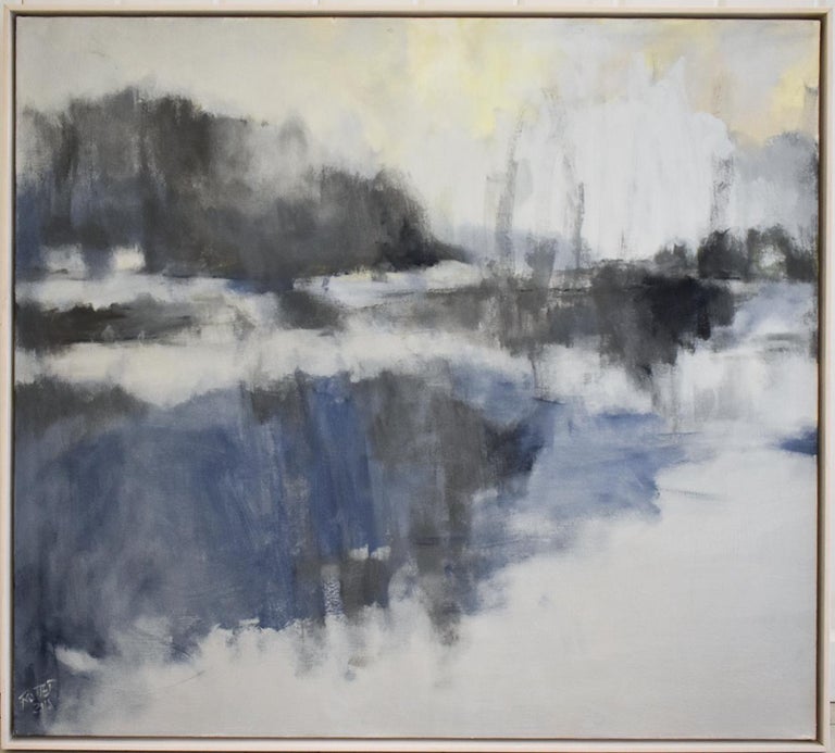 Nancy Rutter - Silver Marsh (Contemporary Abstracted Landscape Painting ...