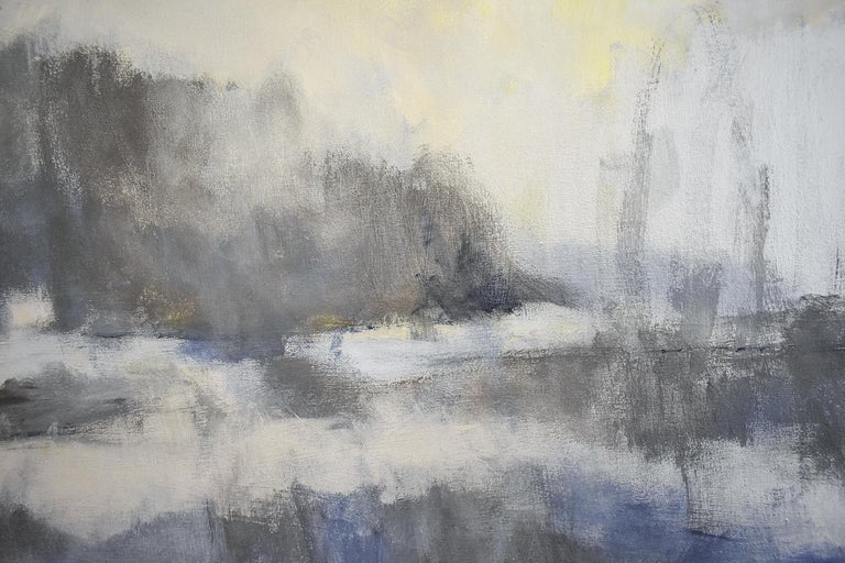 Nancy Rutter - Silver Marsh (Contemporary Abstracted Landscape Painting ...