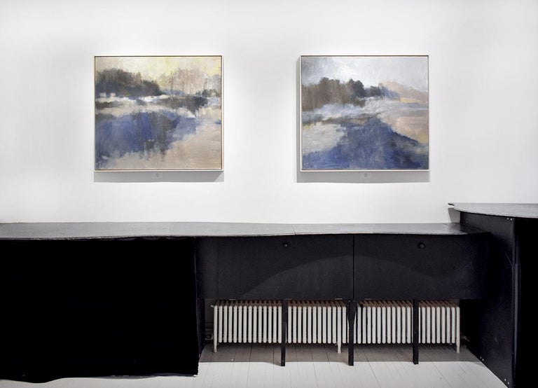 Nancy Rutter - Silver Marsh (Contemporary Abstracted Landscape Painting ...