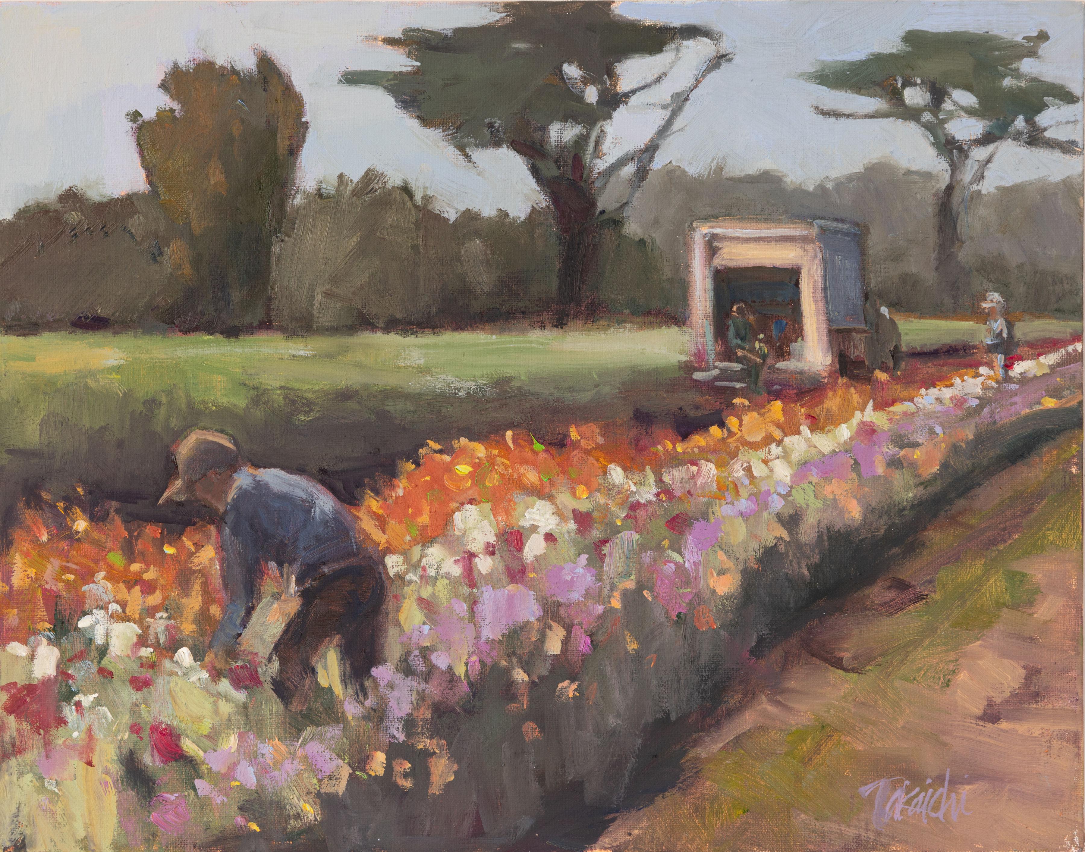 Nancy Takaichi - "Car Show" is a plein air oil painting of classic cars ...