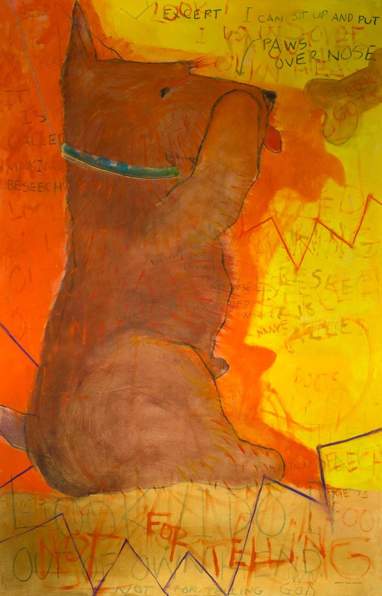Nancy Van Meter - Bright earth colors contemporary dog/Scottie acrylic ...