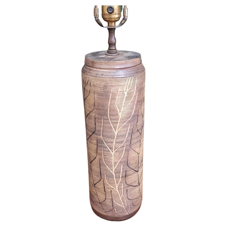 Nancy Wickham Boyd Stoneware Lamp For Sale at 1stDibs