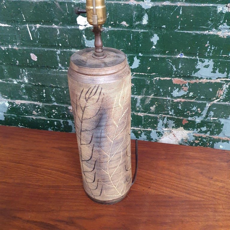 Nancy Wickham Boyd Stoneware Lamp For Sale at 1stDibs