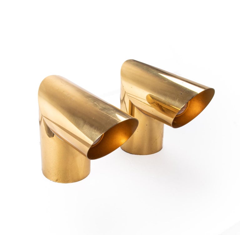 Pair of Nanda Vigo Brass Spotlights for Arredoluce, Italy, 1960s For ...