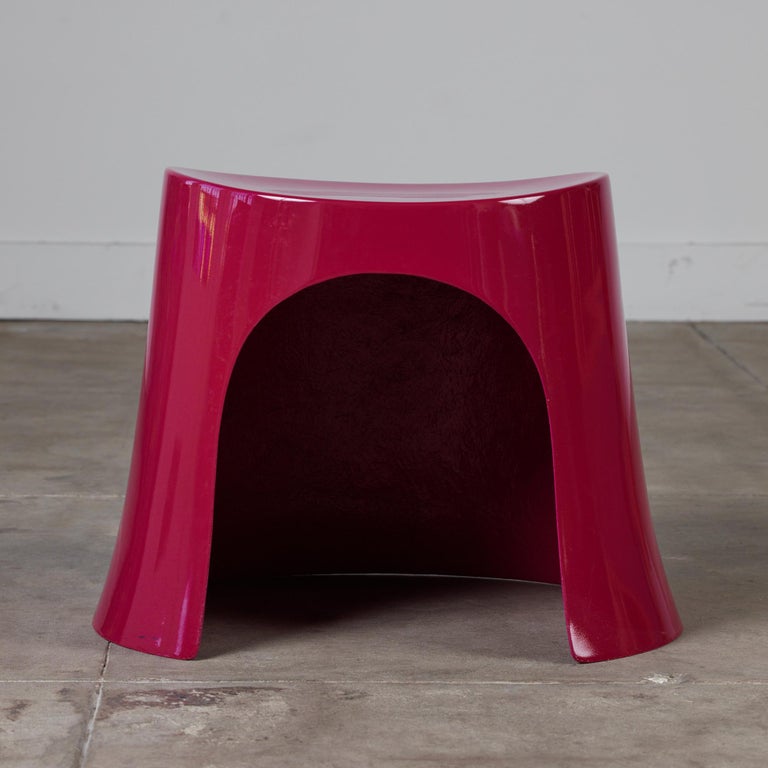 Nanna Ditzel Fiberglass Ottoman for Oddense Maskinsnedkeri at 1stDibs