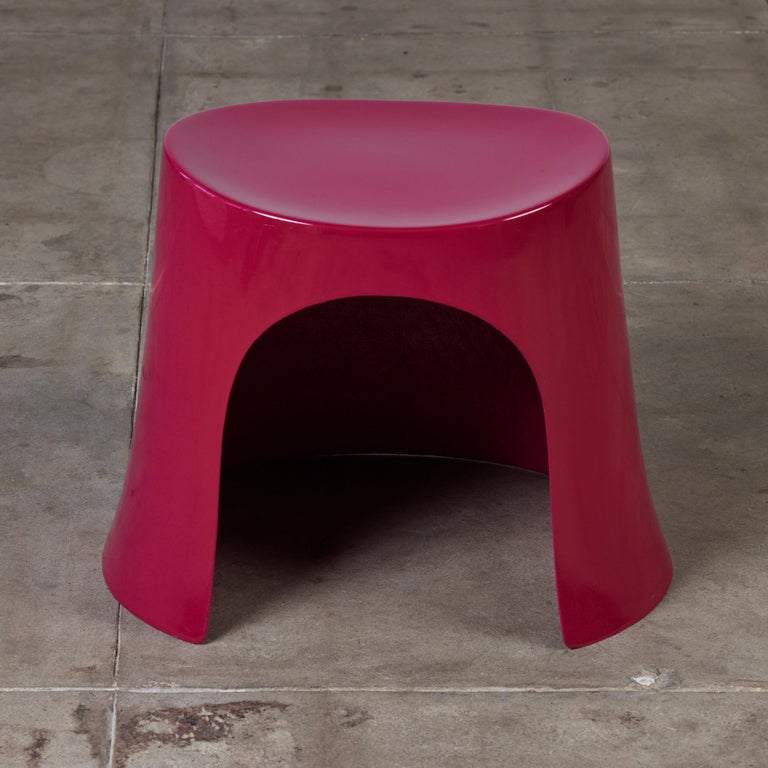 Nanna Ditzel Fiberglass Ottoman for Oddense Maskinsnedkeri at 1stDibs
