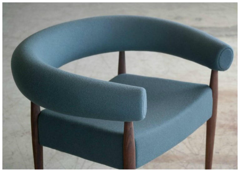 Nanna Ditzel Ring Chair for GETAMA in Walnut and Wool for GETAMA For ...