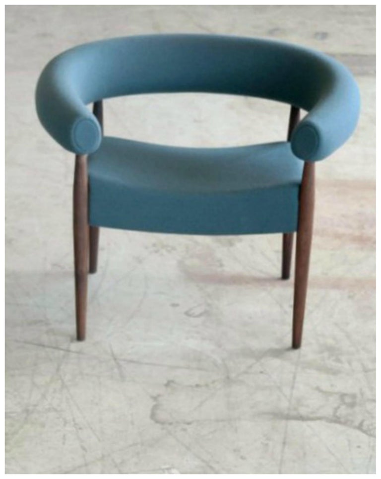 Nanna Ditzel Ring Chair for GETAMA in Walnut and Wool for GETAMA For ...