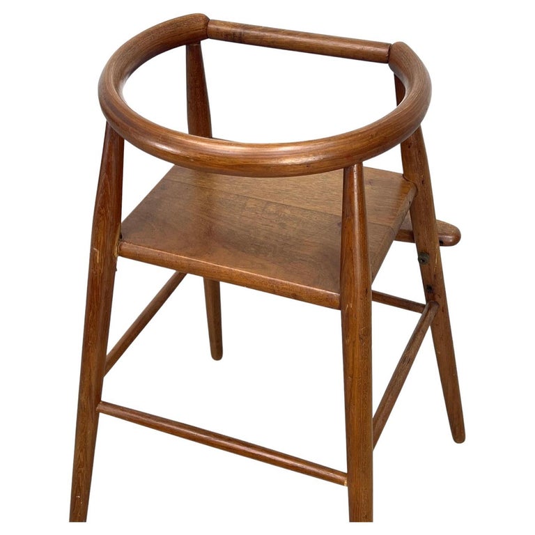 Nanna Ditzel teak Childs high chair stool Danish Mid-Century Modern For ...