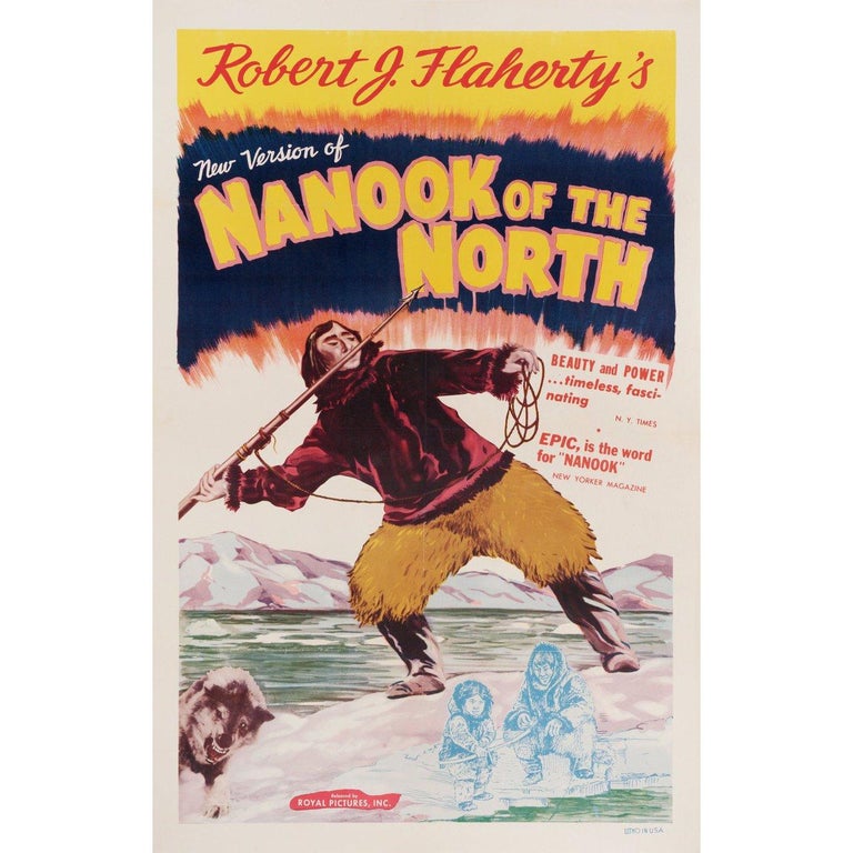 Nanook of the North R1948 U.S. One Sheet Film Poster For Sale at 1stDibs