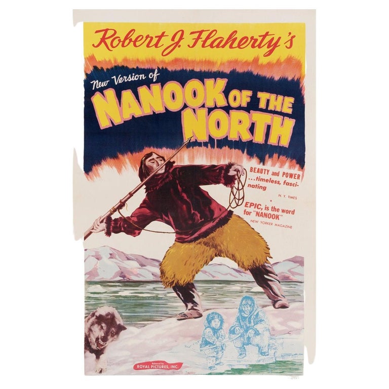 Nanook of the North R1948 U.S. One Sheet Film Poster For Sale at 1stDibs