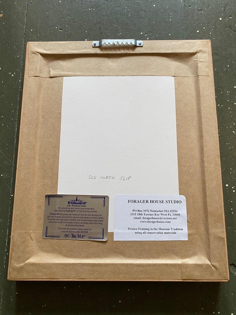 Nantucket Old North Slip Watercolor by Doris and Richard Beer, circa 1940 For Sale at 1stDibs