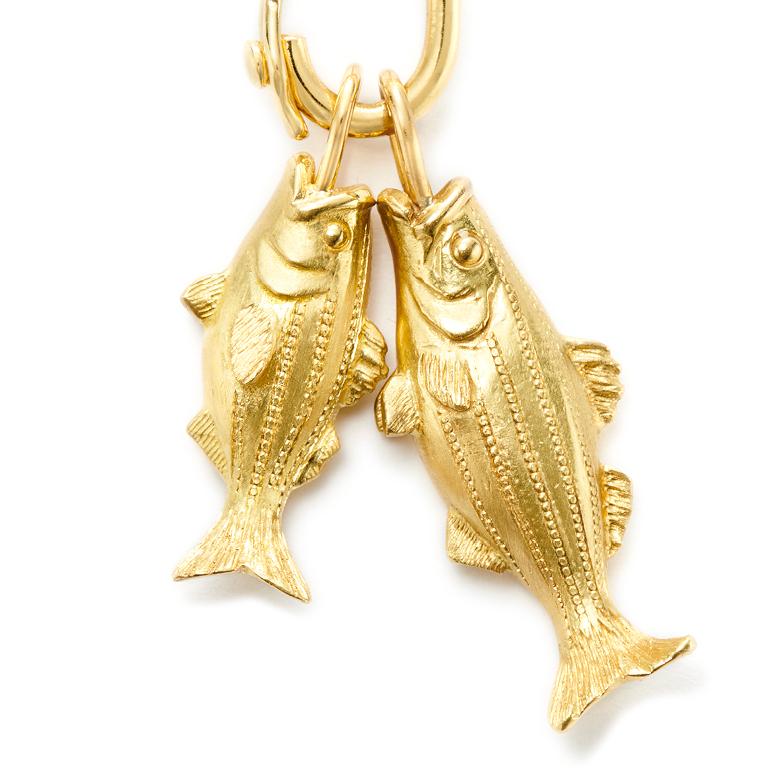 Susan Lister Locke Nantucket Striped Bass Pendant in 18 Karat Yellow ...