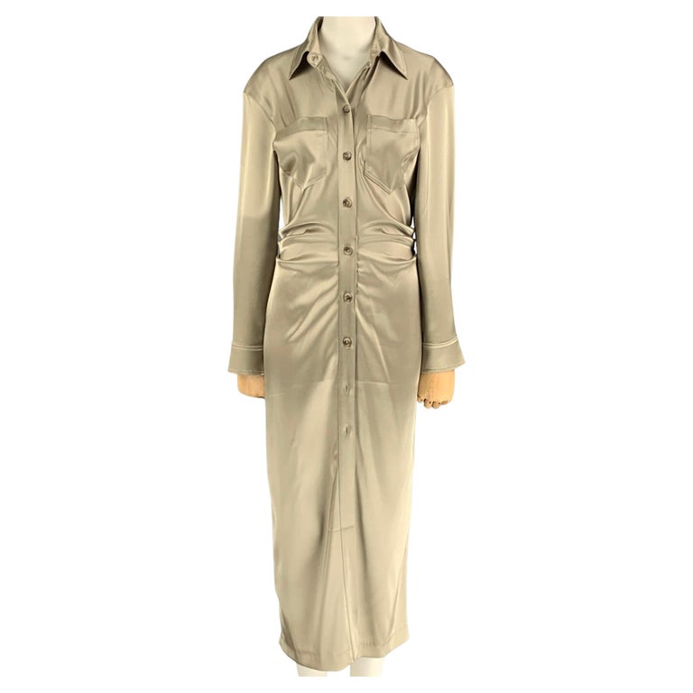 NANUSHKA Size XS Moss Triacetate Blend Shirt Dress For Sale at 1stDibs