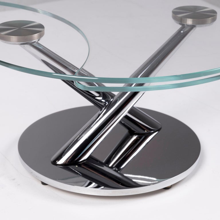 NAOS glass coffee table round movable function table at 1stDibs ...