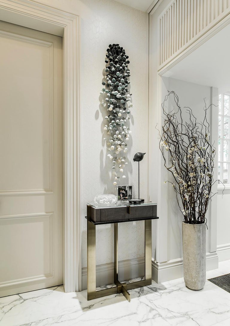Naos Modern Console Table with Metal Legs and Sycamore Top For Sale at ...