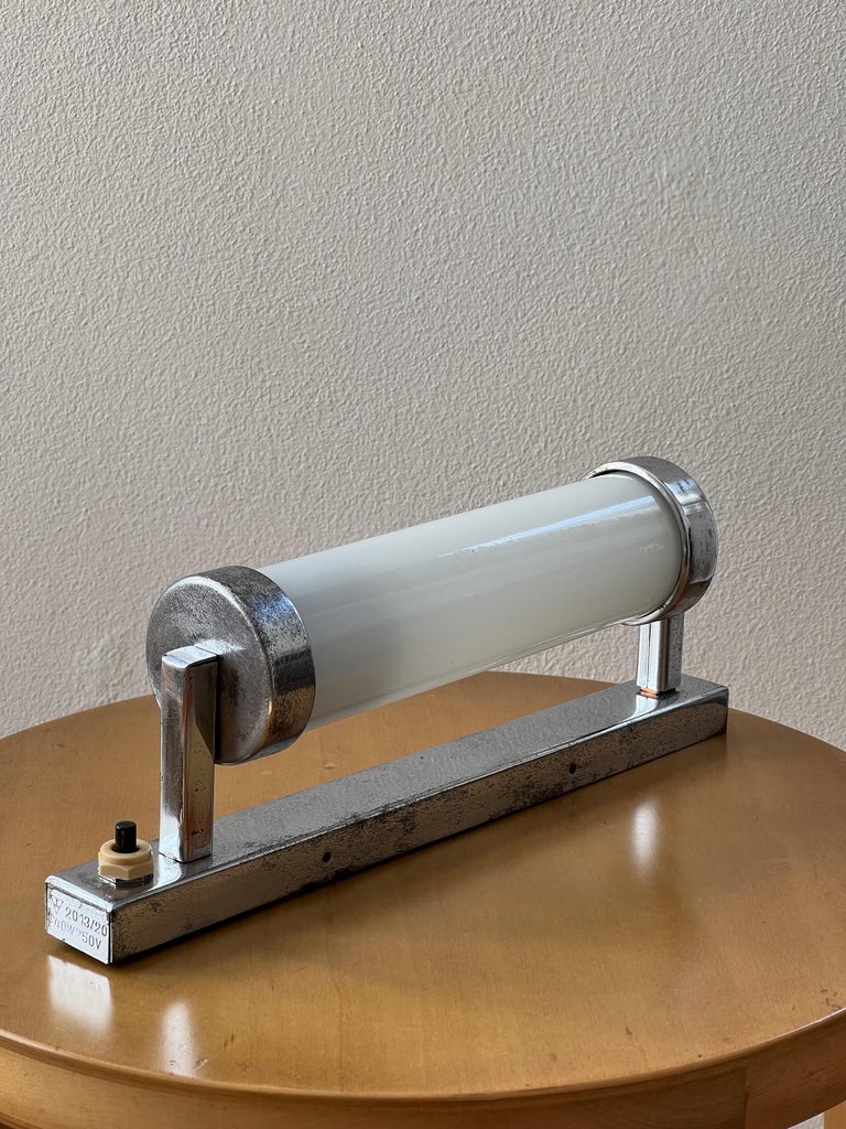 Napako Bauhaus Chrome-Plated Steel Tubular Wall Lamp, 1940s For Sale at ...