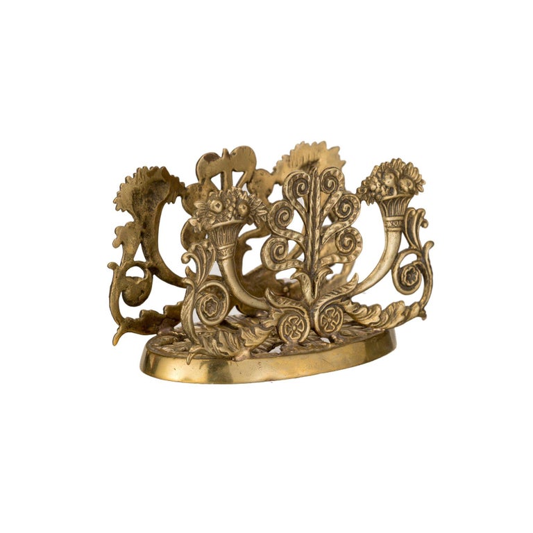 Carraige napkin brass holder For Sale at 1stDibs