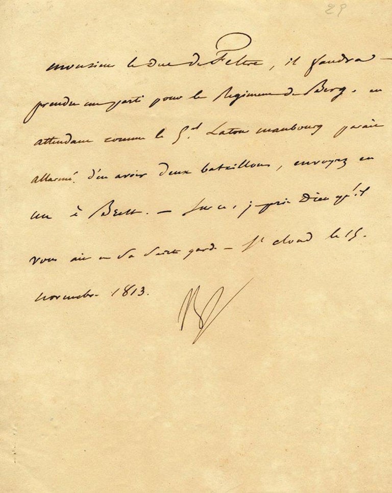 Napoleon Bonaparte Antique 1813 Signed Paper Note at 1stDibs | napoleon ...