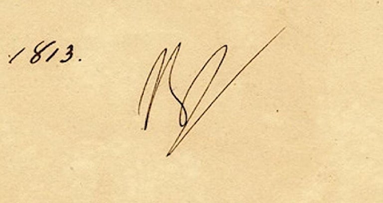 Napoleon Bonaparte Antique 1813 Signed Paper Note at 1stDibs