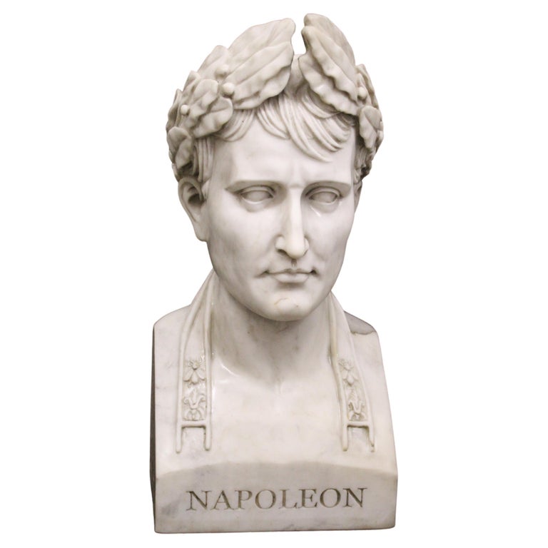 Napoleon from the Model of Lorenzo Bartolini, Sculpture in White Marble ...