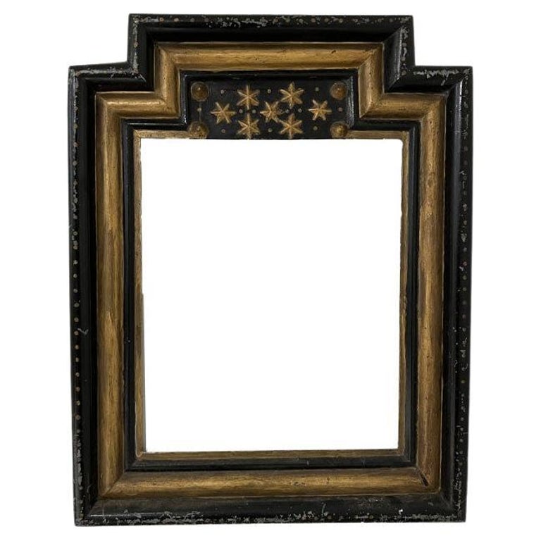 Napoleon III Black Tole Frame with Stars For Sale at 1stDibs