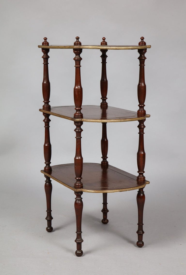 Napoleon III Brass Inlaid Mahogany Stand For Sale at 1stDibs